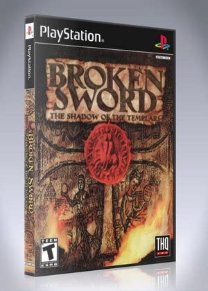 PS Broken Sword The Shadow Of The Templars Custom Game Case Retro Game Cases