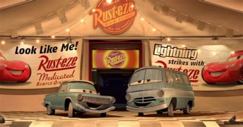 The Rust Eze Product That Sponsors Lightening Mcqueen In Cars 2006 Is For A Medicated Bumper
