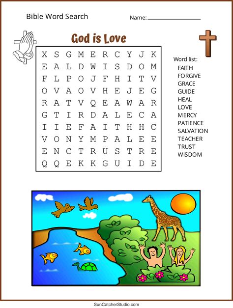 Bible Games Word Search Coloring Pages