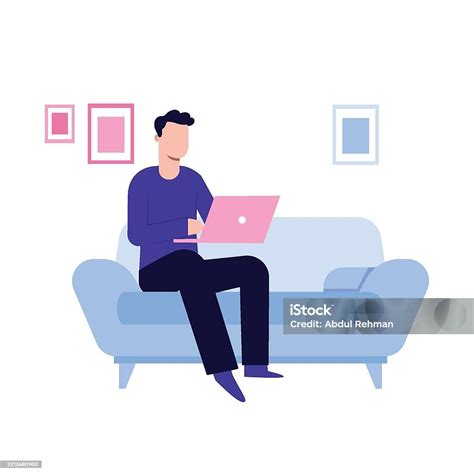 노트북에서 일하는 남자 벡터 일러스트 레이 션은 쉽게 수정하거나 편집 할 수 있습니다 기업가에 대한 스톡 벡터 아트 및 기타 이미지 기업가 남성상 남자 사업가
