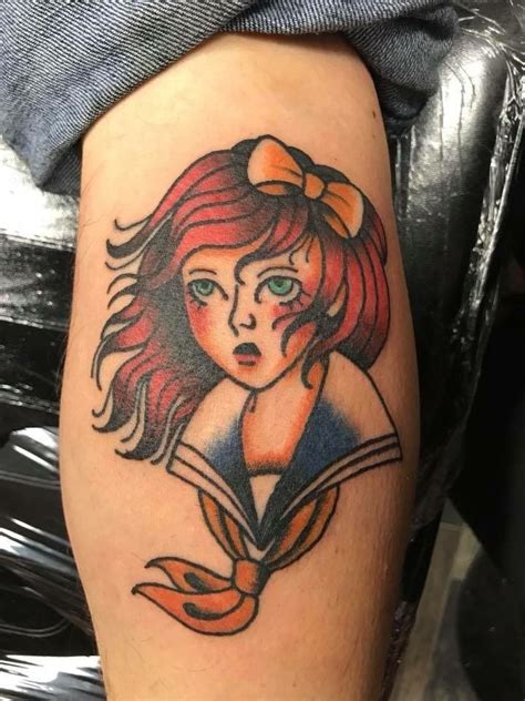 Traditional Lady Head Tattoo By Sara Ingle Head Tattoos Tattoos