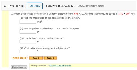 Solved 7 [ 16 Points] Details Sercp11 15 3 P 023 Mi 0 5
