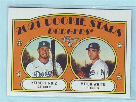 Free 2022 Topps Heritage Keibert Ruiz And Mitch White Rookie Stars