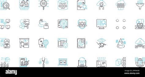 comprehensive numbers linear icons set mathematics statistics analysis data figures digits
