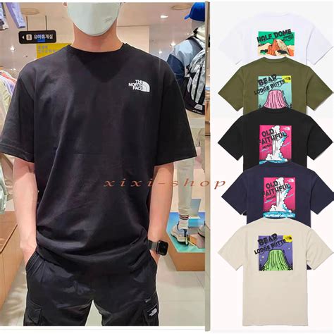 【西西免運】the North Face 短袖 短t 北臉短袖 新款t恤 情侶t恤 北臉 男女同款 蝦皮購物