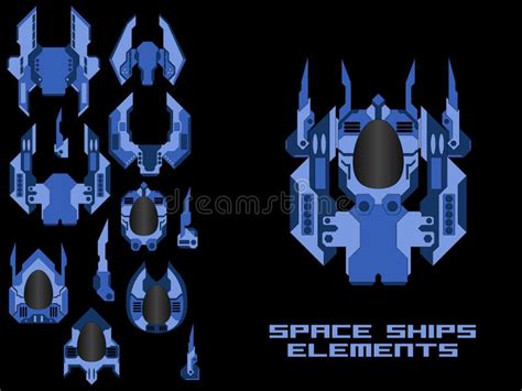 Spaceship Creation Kit Stock Vector Illustration Of Flight 53028106