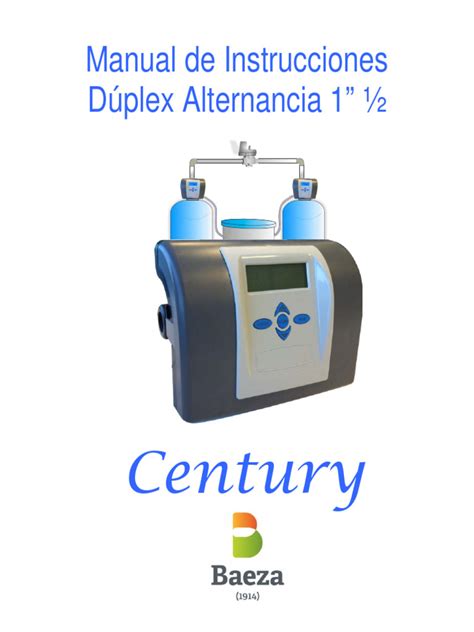Manual Instrucciones Dúplex Clack Century 1 Pdf Agua Tap Válvula