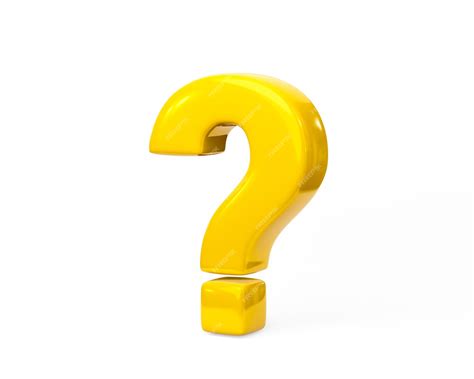 Premium Photo Yellow Question Mark 3d Icon Of Confusion Why Graphic Concept Or Faq Problem
