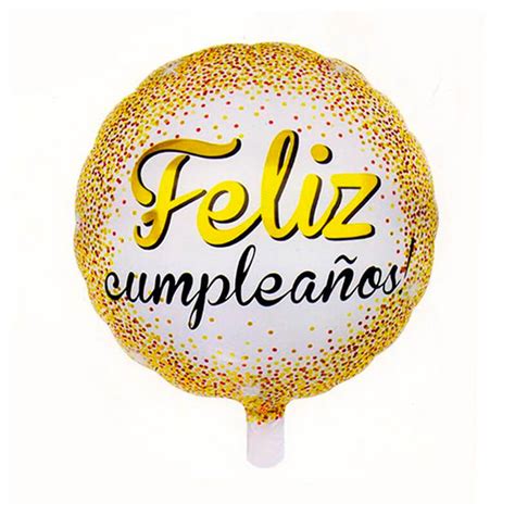 Globo Metalizado Feliz Cumpleaños dorado Jugando juntos