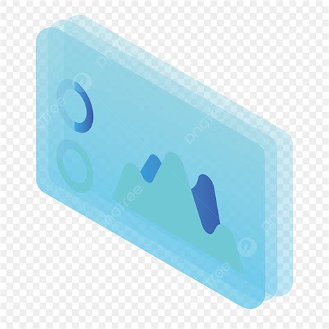 2 5d Technology Vector Png Images 2 5d Blue Technology Free Map 2 5d