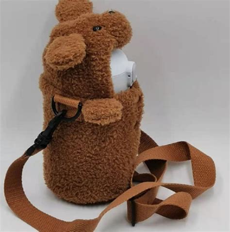 귀여운거맞아요 뽀글이 곰돌이 텀블러가방 텀블러백 후리스가방 후리스백 산책가방 산책백 물병가방 물병파우치 텀블러파우치 물병스트랩 곰돌이가방 보틀파우치 물병커버 텀블러커버