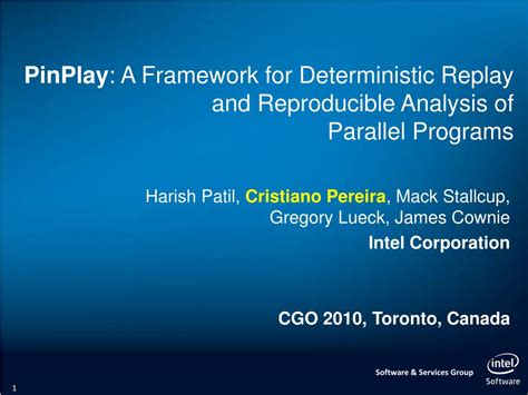 Ppt Pinplay A Framework For Deterministic Replay And Reproducible