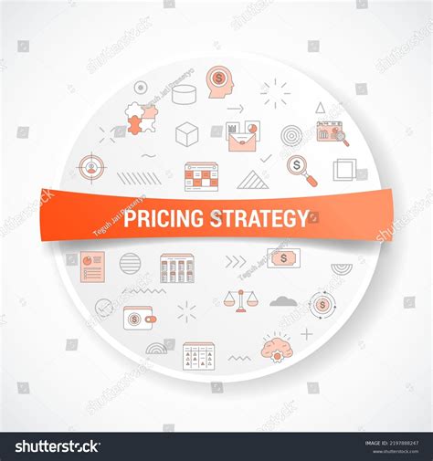 Pricing Strategy Concept Icon Concept Round Stock Vector Royalty Free