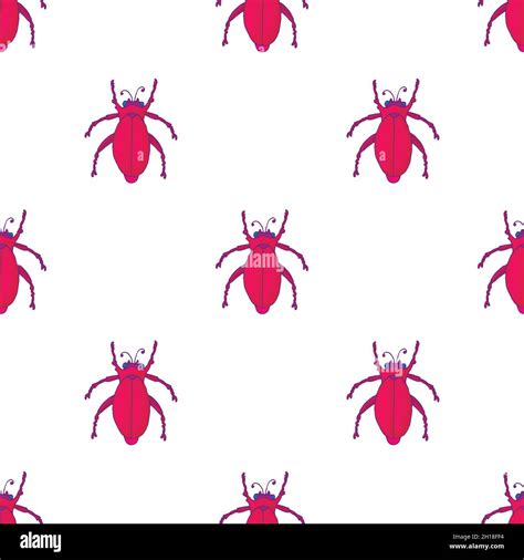 Insect Bug Pattern Seamless Background Texture Repeat Wallpaper Geometric Vector Stock Vector