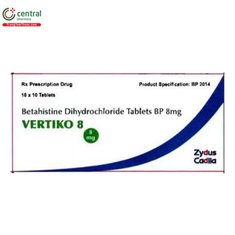 Thuốc Vertiko 8 điều Trị Hội Chứng Ménière Chóng Mặt Do Rối Loạn Tiền đình