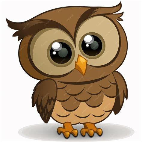 Premium Ai Image Cartoon Owl With Big Eyes And Big Eyes Sitting On A