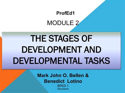 Module 2 The Stages Of Development And Developmental Tasks Ppt