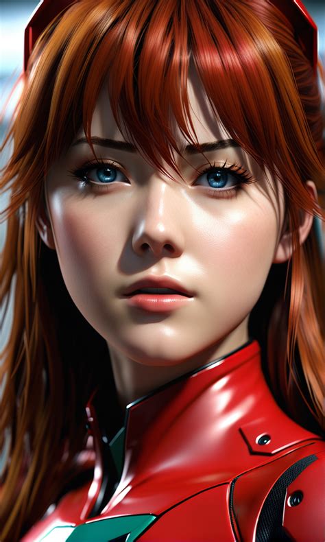 Photorealistic Asuka Langley Soryu By Виктор Dry Playground