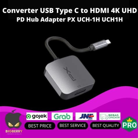 Jual Converter Usb Type C To Hdmi 4k Uhd Pd Hub Adapter Px Uch 1h Uch1h
