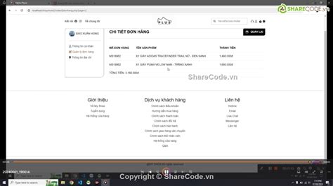 Source code web bán giày bằng php tích hợp thanh toán ví điện tử momo