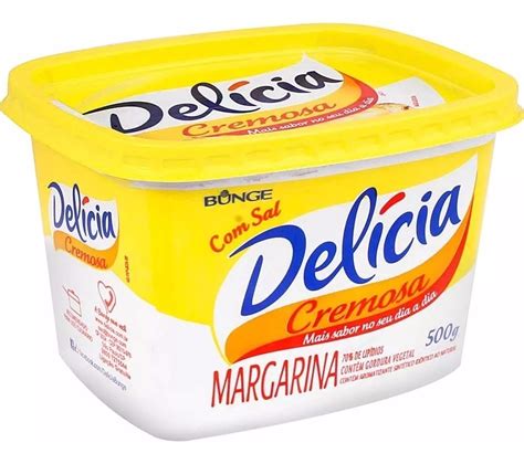 Margarina Delícia Cremosa C sal 500g 12 Unidades Promoção R 52 90