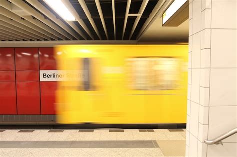 Premium Photo Blurred Motion Of Train At Subway Station