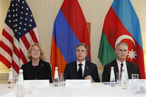 The Meeting Of The Prime Minister Of Armenia The Us Secretary Of State