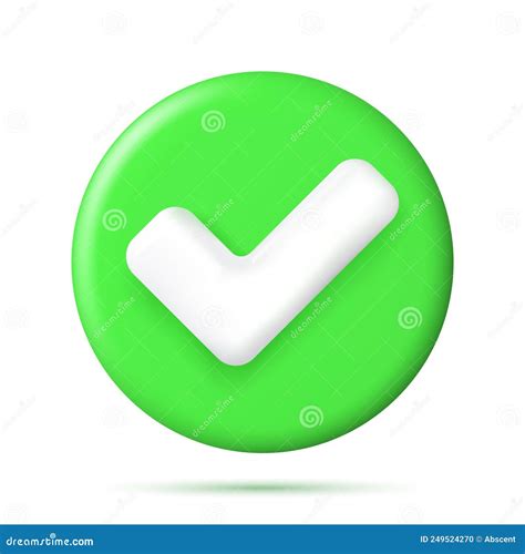 3d Render Checkmark And X Mark Icon Set Checkmark Right Symbol Tick Sign Check And Uncheck