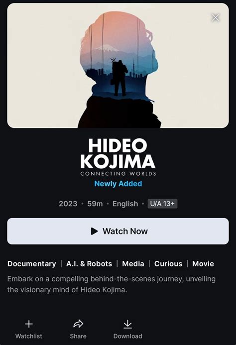 Hideo Kojima Connecting Worlds New Documentary About Hideo Kojima