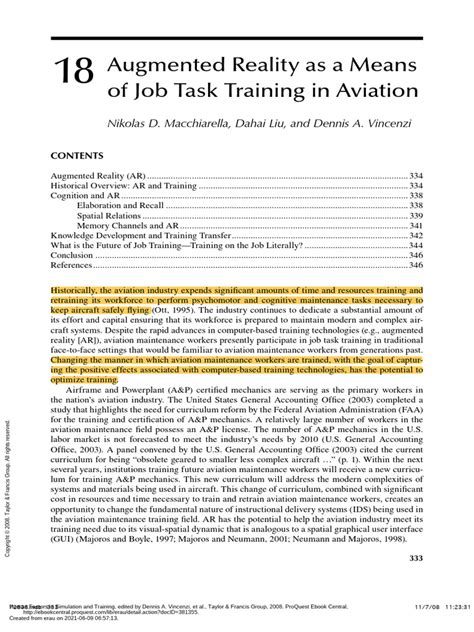 Chap 18 Pdf Augmented Reality Virtual Reality