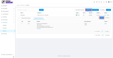 Agent Metric Collect Mode Configuration Infini Console