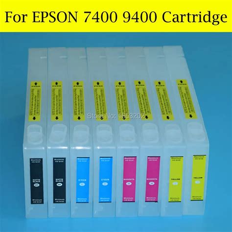 8 Pieces Lot High Quality Empty Ink Cartridge For Epson Stylus Pro 7400