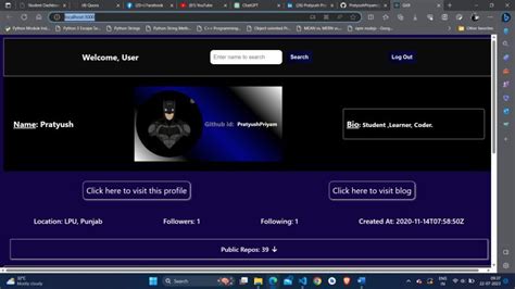 Pratyush Priyam On Linkedin Reactjs Githubapi Webdevelopment