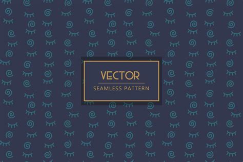 Curvy Spiral Line Geometric Shapes Seamless Repeat Vector Pattern