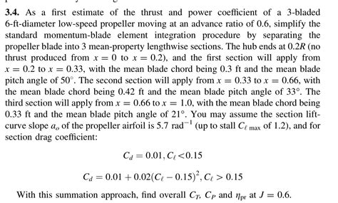 solved 1 find the thrust and power coefficient estimation
