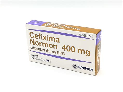 Cefixima Normon 400 Mg Capsulas Duras Efg 10 Cápsulas Precio 1147€