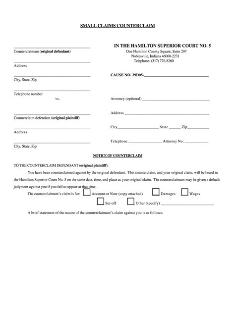 Counterclaim Template Fill Out And Sign Printable Pdf Template Signnow
