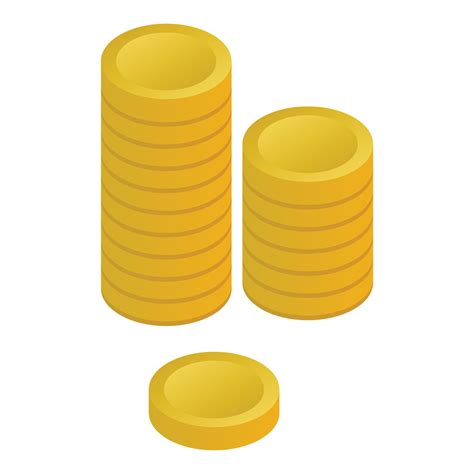 Coins Gold Stack Icon Isometric Style Vector Art At Vecteezy