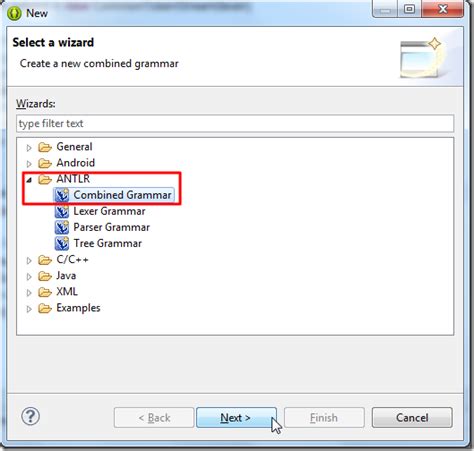 【记录】使用eclipse开发antlr：创建antlr项目并编译 在路上