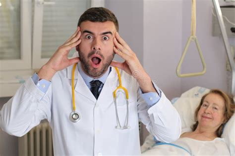 Embarrassed Doctor Making A Mistake Stock Image Image Of Mistake Medic 173626479