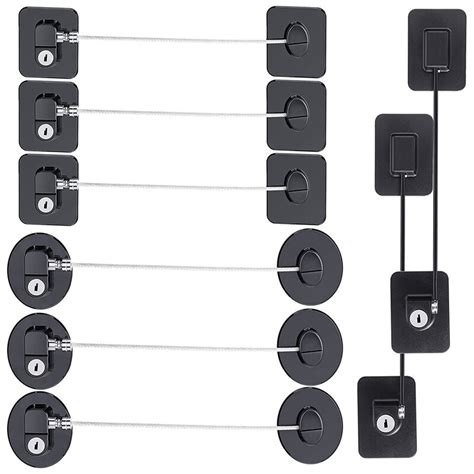 8 Pieces Refrigerator Lock With 10 Keys Fridge Lo Vicedeal