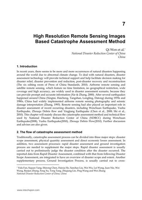 pdf high resolution remote sensing images based …