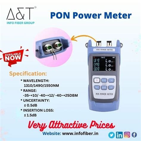 1310 1625 Digital Pon Power Meter Model Namenumber Inf 0081 Ac At