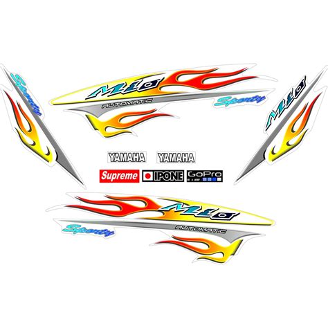 Jual STRIPING MIO SPORTY BAHAN BENING TRANSPARAN MOTIP API Shopee
