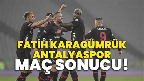 Fatih Karagümrük evinde Antalyaspor u 4 1 yendi Afyon Haber Odak