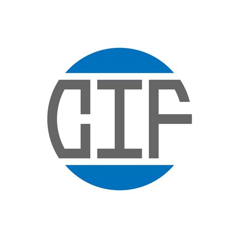 Cif Letter Logo Design On White Background Cif Creative Initials