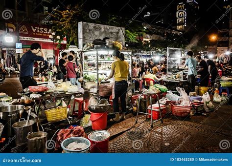 Asian Street Vendor Selling Strawberries In Quiapo Manila Philippines