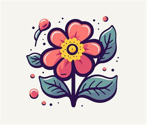 Premium Ai Image A Flower With A Red Center And A Yellow Center