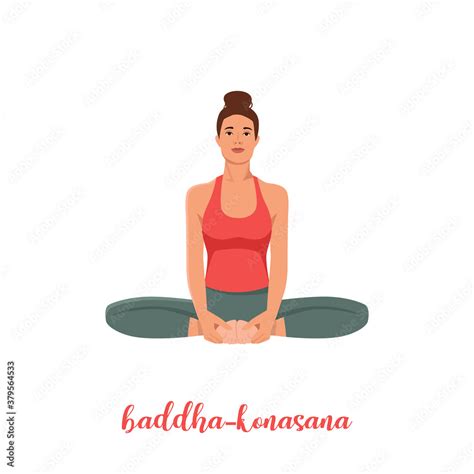 Art And Illustrationwomen Silhouette Bound Angle Yoga Pose Baddha