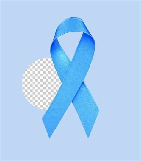 Fita azul isolada fundo transparente para um mês de novembro azul e